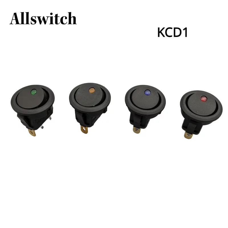 20A 12V Waterproof Rocker Switch 3Pin ON-OFF 23mm LED Dot Light Car ...