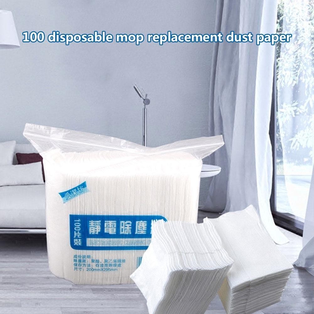 100 disposable electrostatic dust removal mops, multifunctional ...