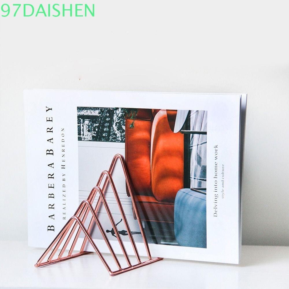 DAISHEN Triangle Bookend Hoom Room New Bookshelf Desk Storage Magzine ...
