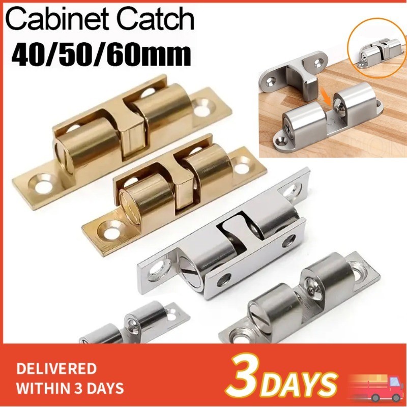 40/50/60mm Brass Copper Double Spring Steel Ball Catch Latch ...