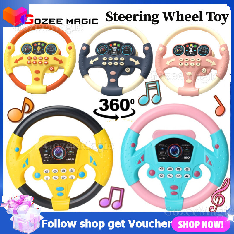 Music Pretend Car Steering Wheel Toys Early Educational Intelligent for ...