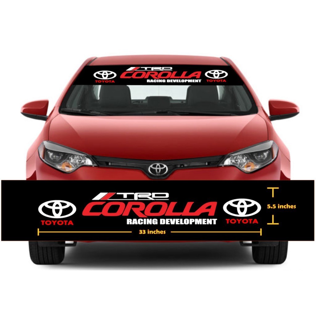 Toyota Corolla Windshield Decal Sticker Universal Corolla | Shopee ...