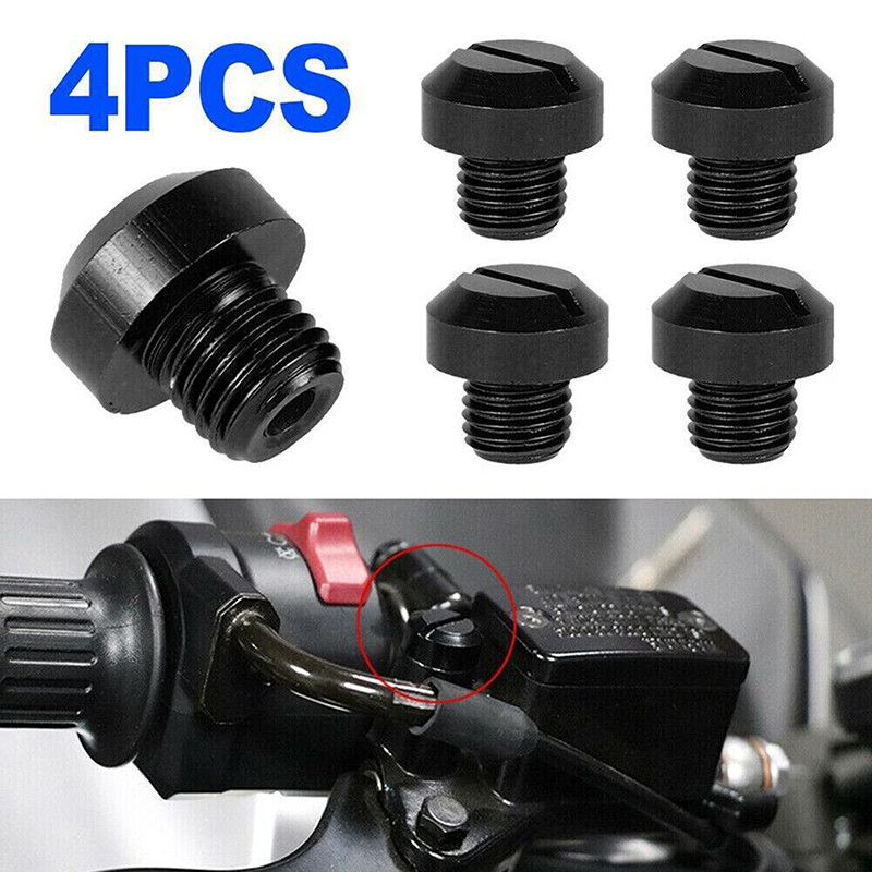 4pcs M10*1.25 CNC Motorcycle Side Mirror Hole Cap For Z125 Z400 Versys ...