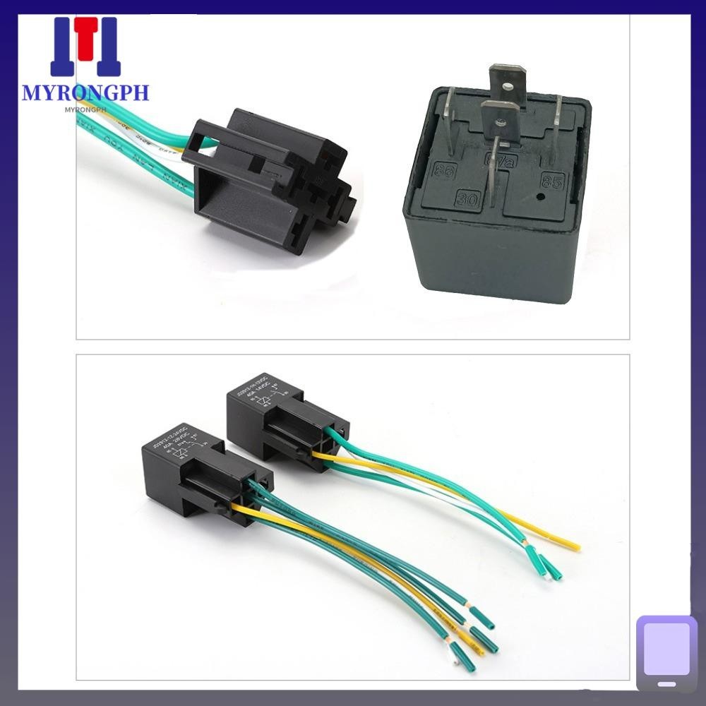 MYRONGPH Automotive Relay, 12V 24V 20A 40A Relay Socket, High Quality 5 ...