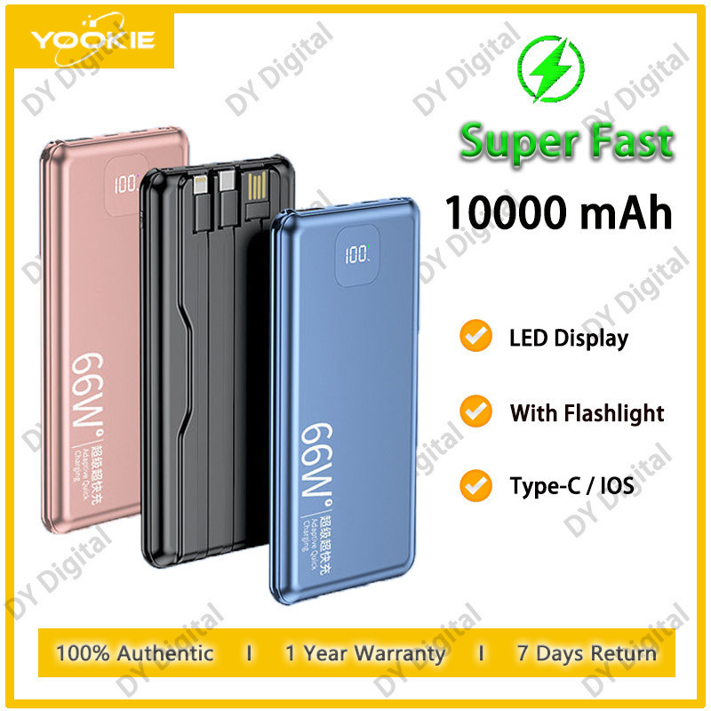 10000MAH Powerbank Super Fast Type-C Ios Power bank Two-way Fast Charge ...