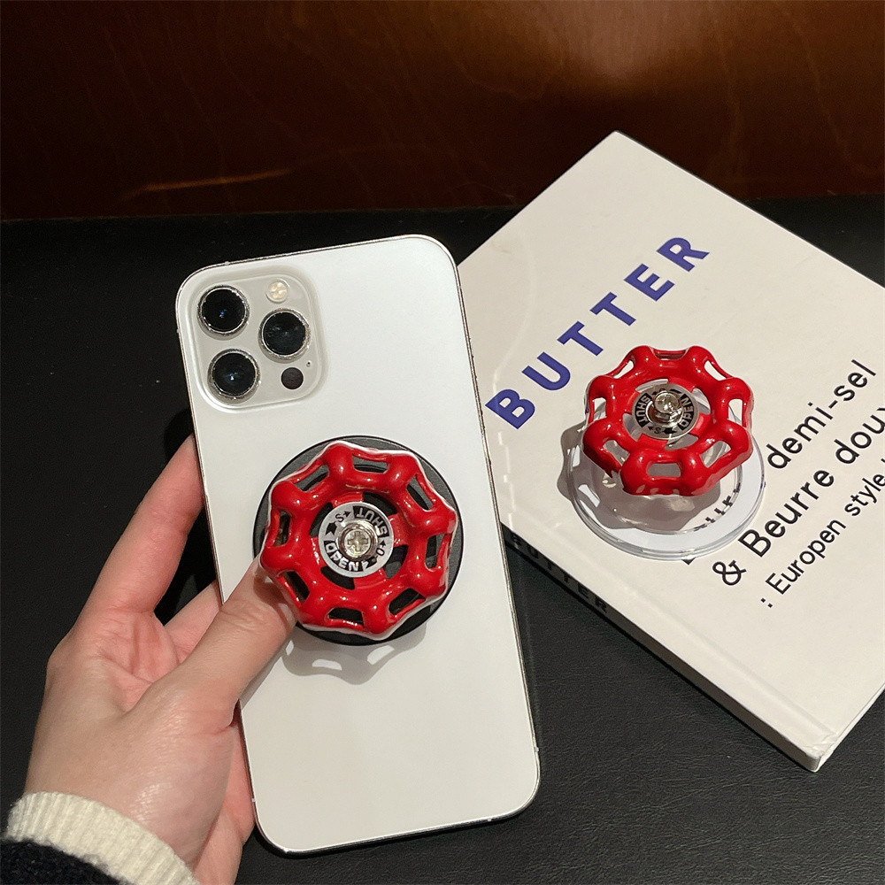 Creative Water Pipe Valve Gate Magnetic Phone Holder Snap with Foldable ...