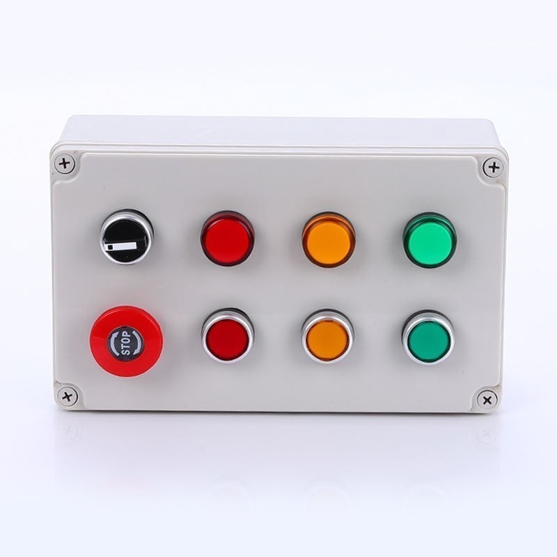 ↪Button box, emergency stop and start switch electrical control box ...
