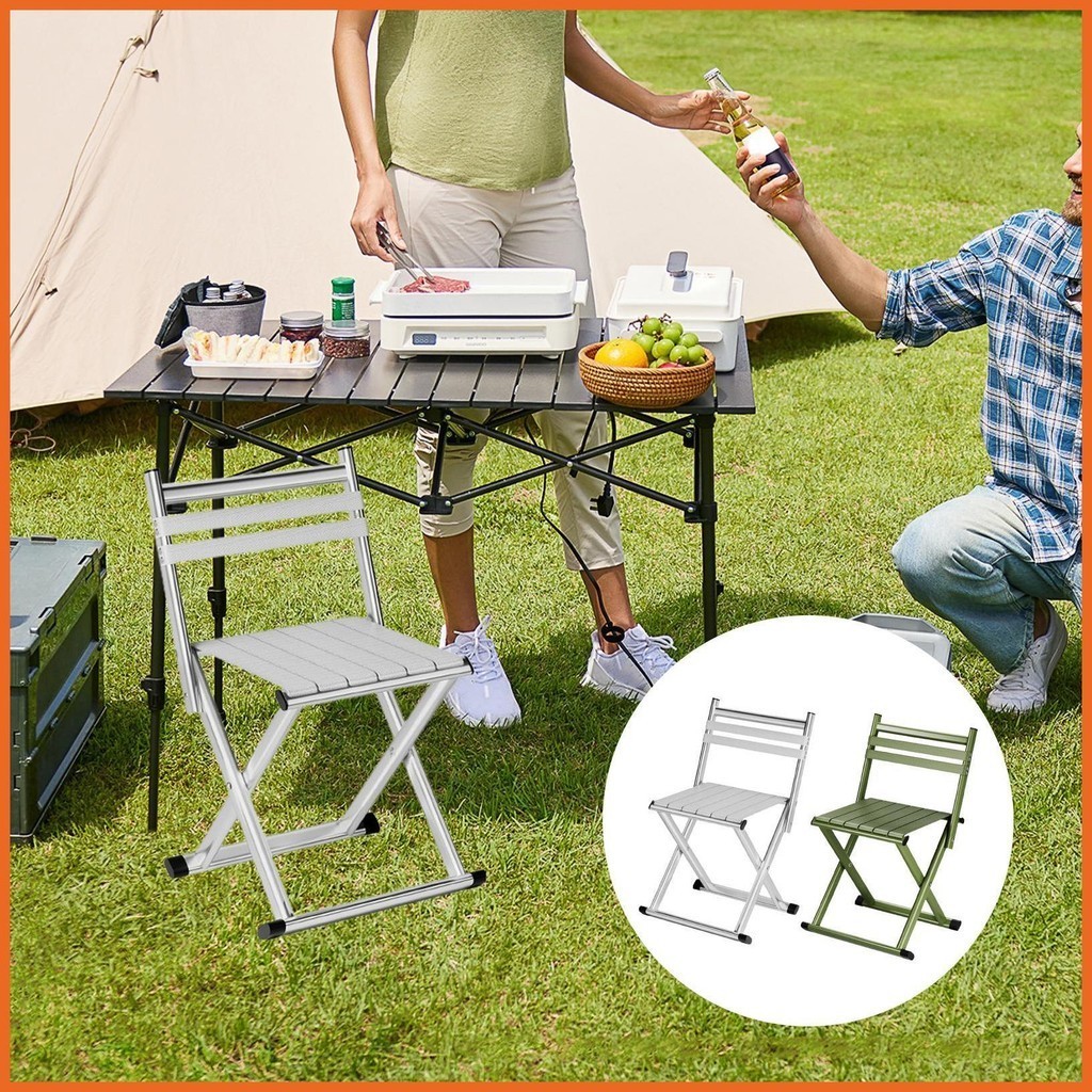 Outdoor Dining Chairs Portable Metal Patio Bench Lightweight Stackable Outdoor Lawn Chairs ...