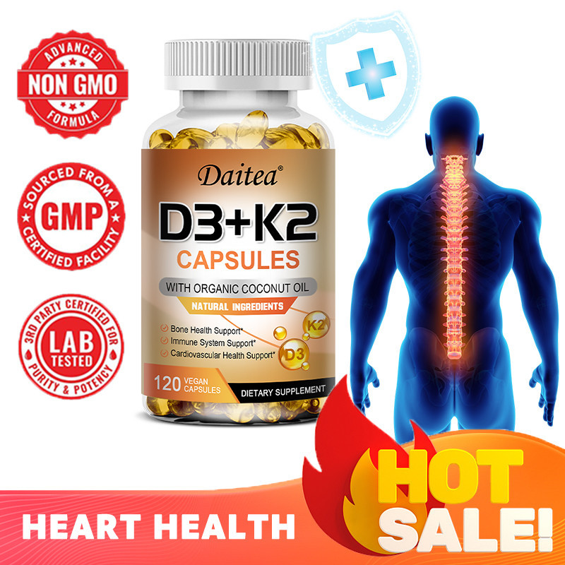 Vitamin D-3 & K-2, Cardiovascular Support, Supports Bone Health ...