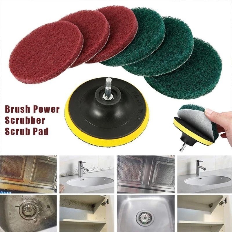 Polishing Disc Scouring Pad Sanding Disc Drill Brush Cleaner Kit Power ...