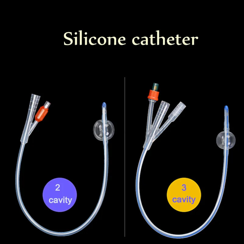 medical silicone Foley catheter Urology male and famale 2/3 way urinary ...