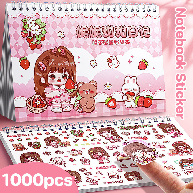 1000Pcs Cute Stickers Super Sweet Nini DIY Little Girl Sticker Book for ...