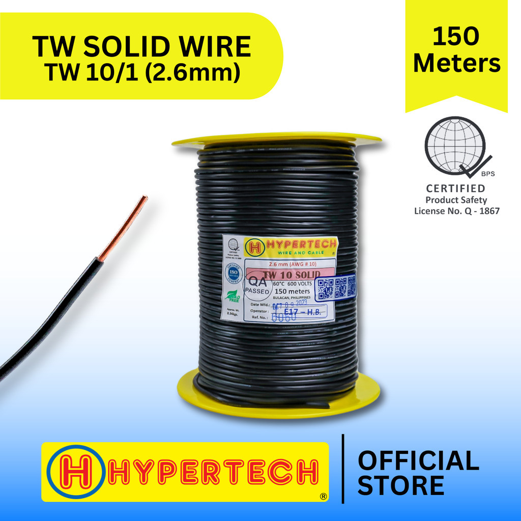 Hypertech TW Solid Wire #10/1 - 150meters Electrical Wire Durable ...
