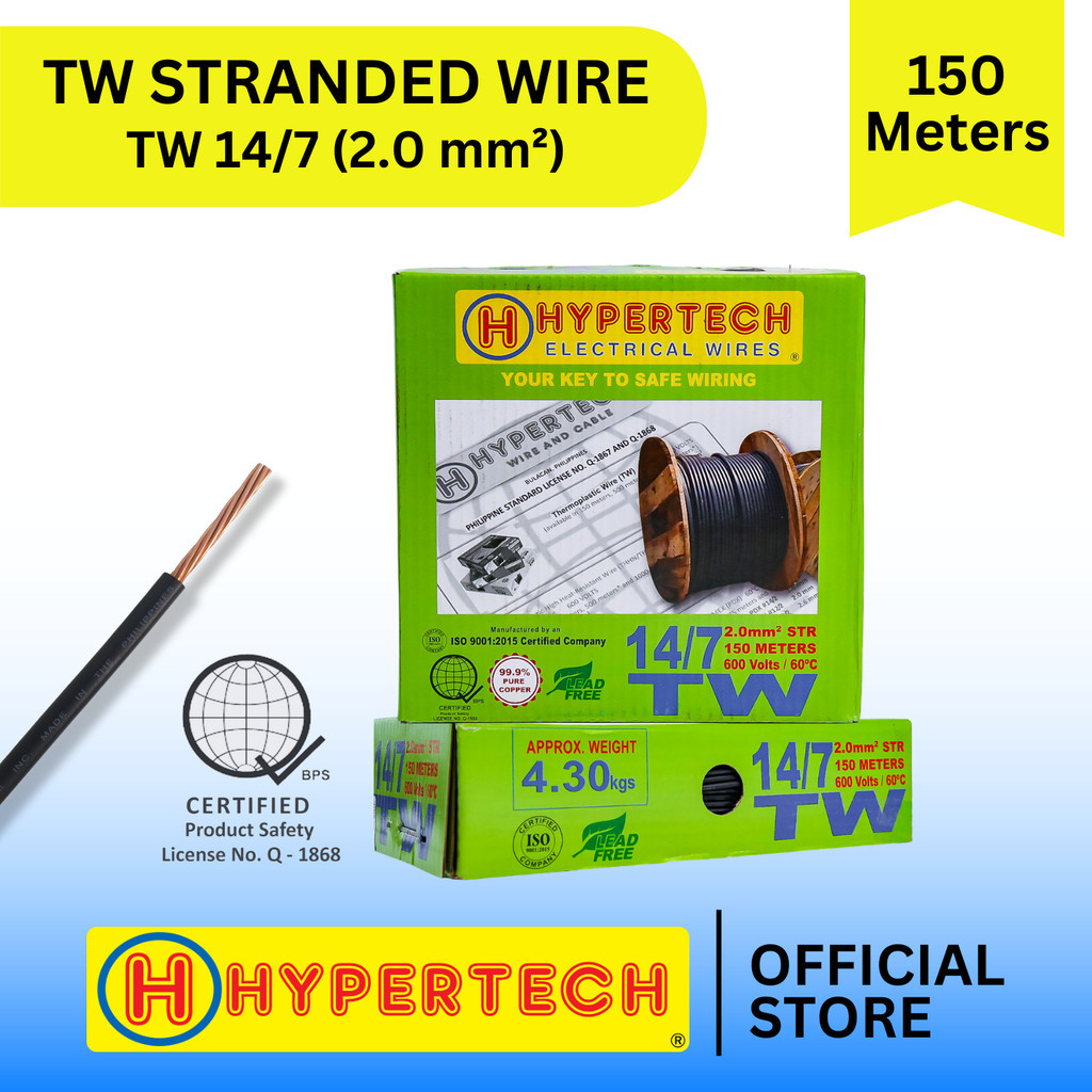Hypertech TW Stranded Wire #14/7 -150meters Electrical Wire Durable Copper Wiring Solutions 600V ...