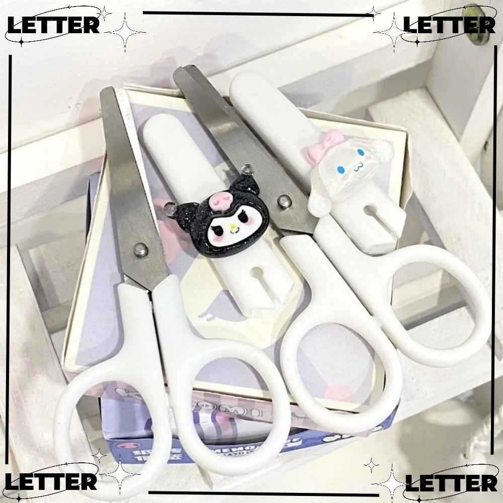 LET Kuromi Scissors, Plastic Stainless Steel Cartoon Scissors ...