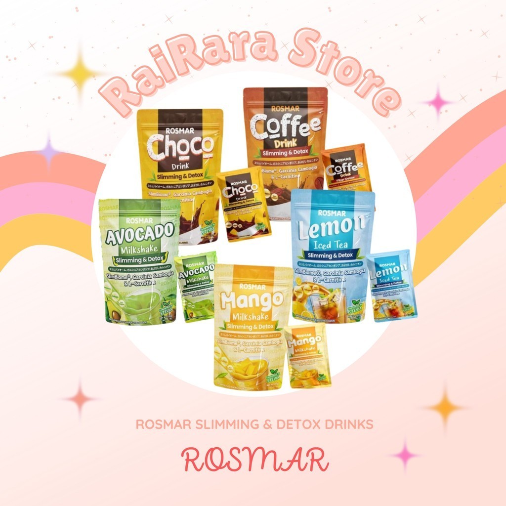 Rosmar SLIMMING & DETOX Drinks | 7 Sachets | Coffee, Choco , Lemon Iced ...