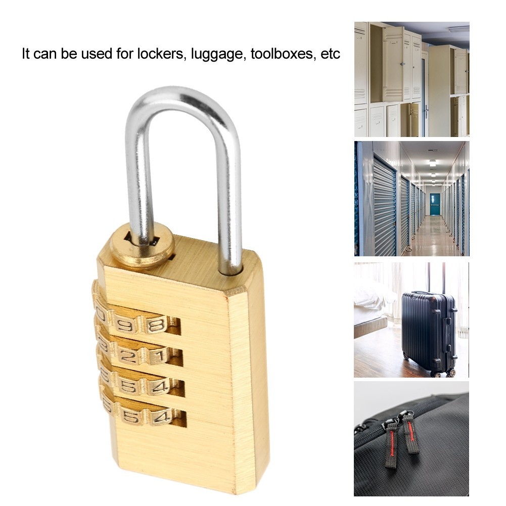 Bamaxis Hardened Steel Shackle Copper Material Safe Durable Password ...