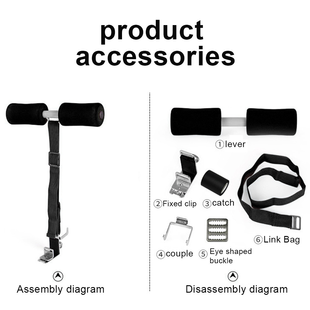 Nordic Hamstring Curl Strap Adjustable Sit Ups Exercise Equipment for ...