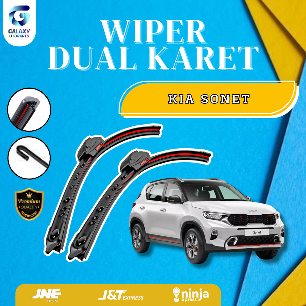 Car Dual Blade Wiper 2-Layer Rubber SonetKIA 1 SET RightKiri W201 ...