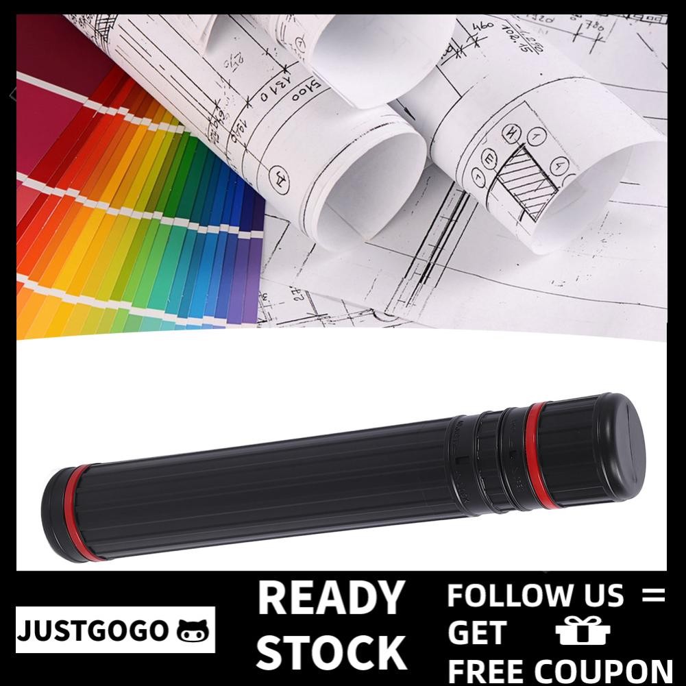 Justgogo Art Tubes Round Drawing Tube Extendable Poster Drafting Artist ...
