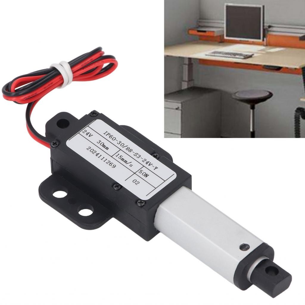 Soxii 24V Linear Actuator IPX4 Aluminum Tube and ABS Mounting 1.2in ...