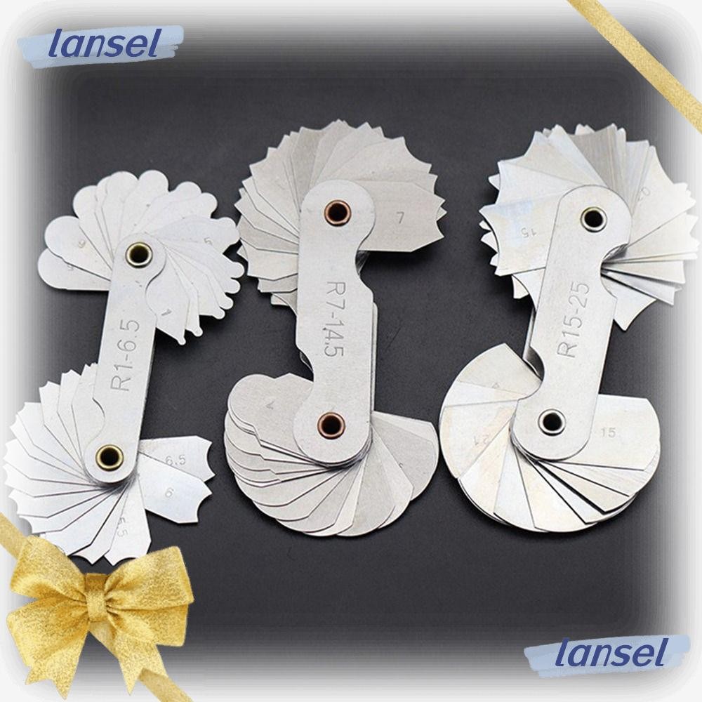 LANSEL 16pcs/set Screw Pitch Radius Fillet Gauge Measuring Gage Arc ...