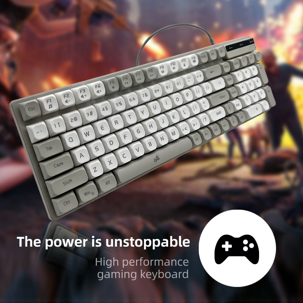 METMI K-19 Wired Membrane Gaming Keyboard 98 Keys 3 Spell Color ...