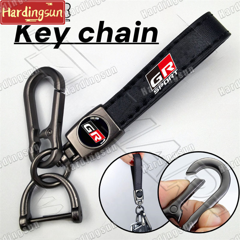 Toyota GR Sport Leather Metal Car Keychain Motorcycle Key Holder High ...