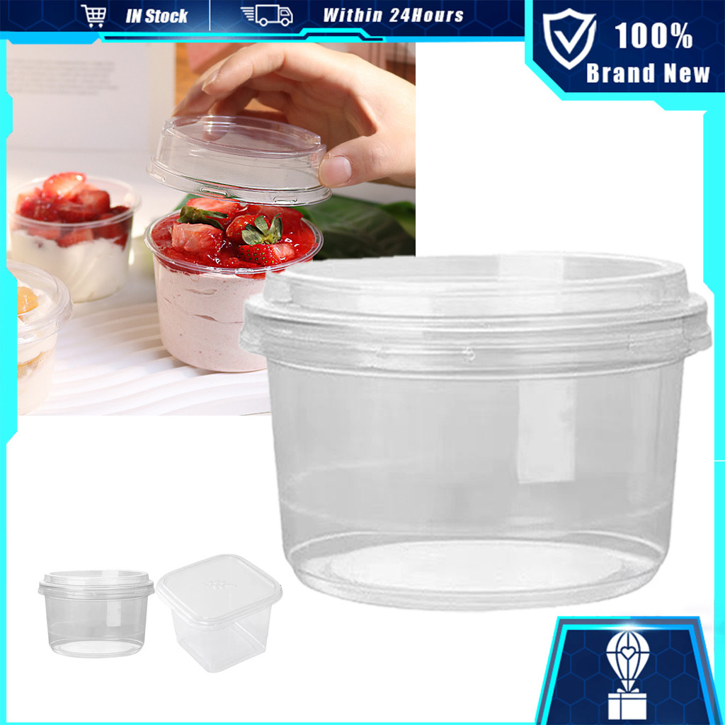Disposable Pudding Cup Food packaging square and round acrylic ...