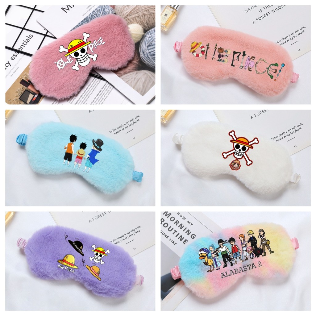 Anime One Piece Eye Mask Cartoon Eye Covers Plush Eye Shading | Shopee ...