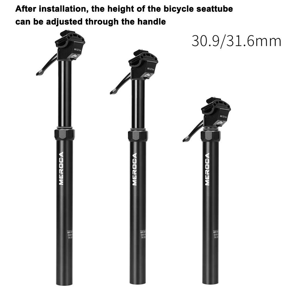 MEROCA Telescopic Bicycle Seatpost 30.9/31.6mm Adjustable Height Bike ...
