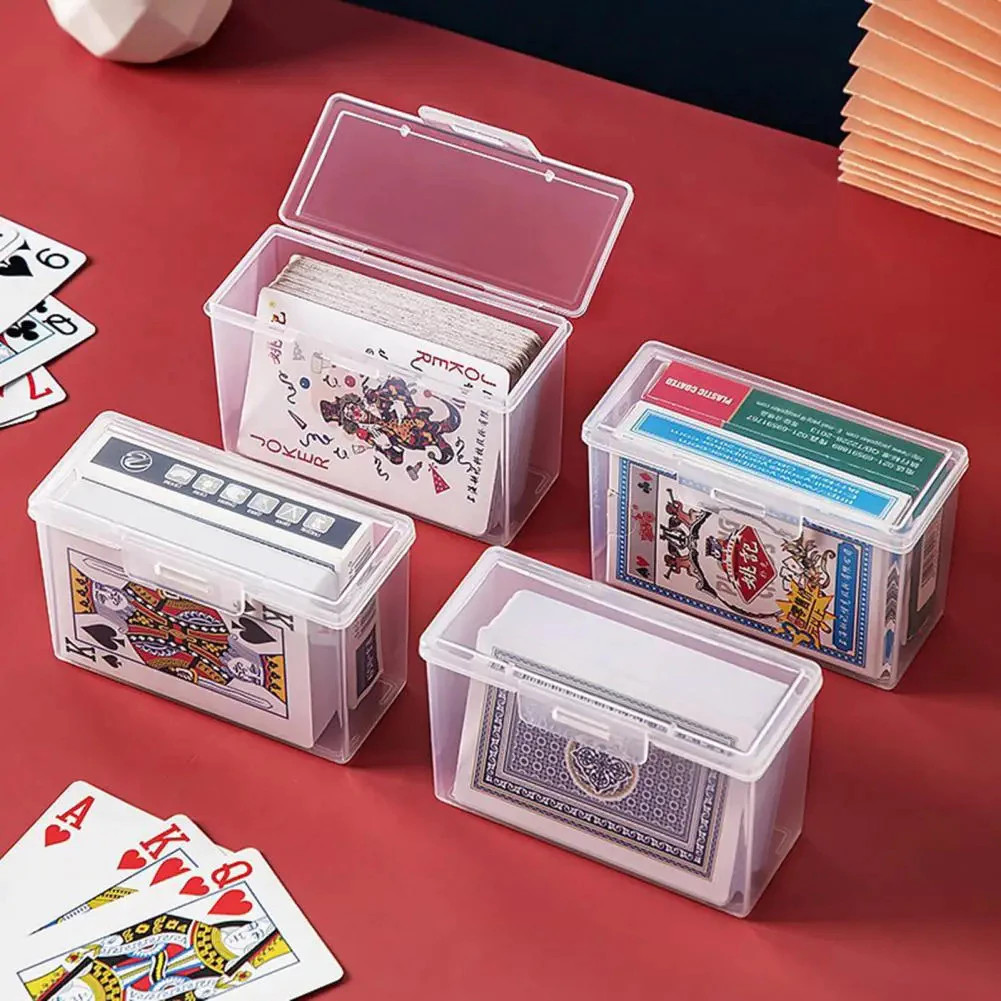 Transparent Plastic Poker Card Boxes Playing Cards Container Storage ...