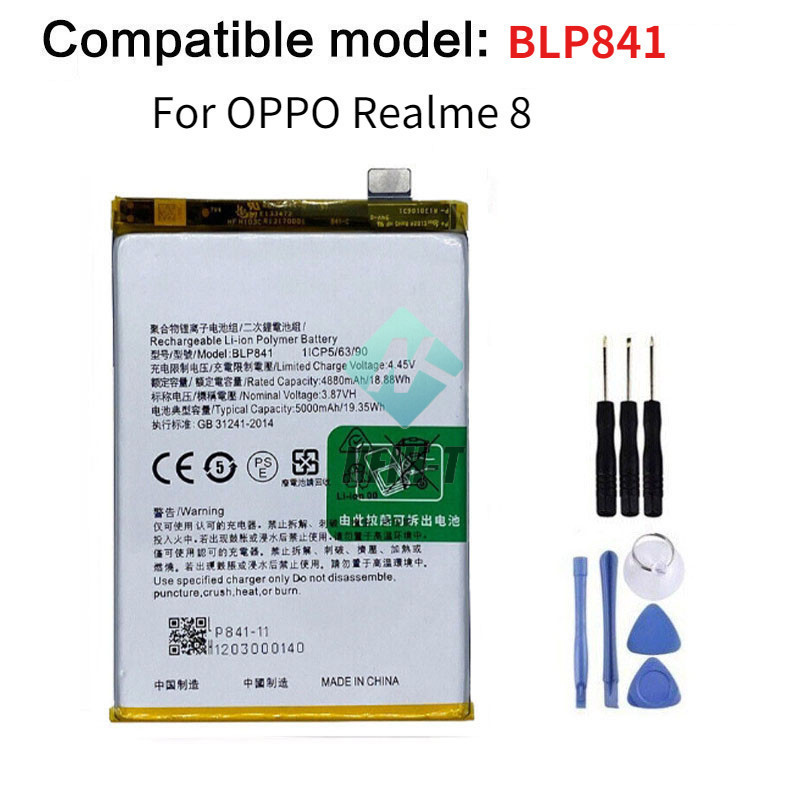 5000MAH BLP841 Battery Realme 8 / Realme 8 5G Replacement Battery ...