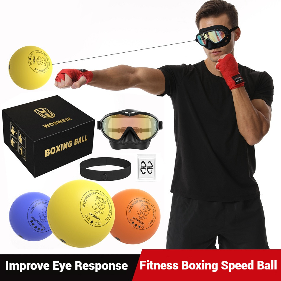 WOSWEIR Children's Indoor Head Mounted Reaction Ball Full Protection ...