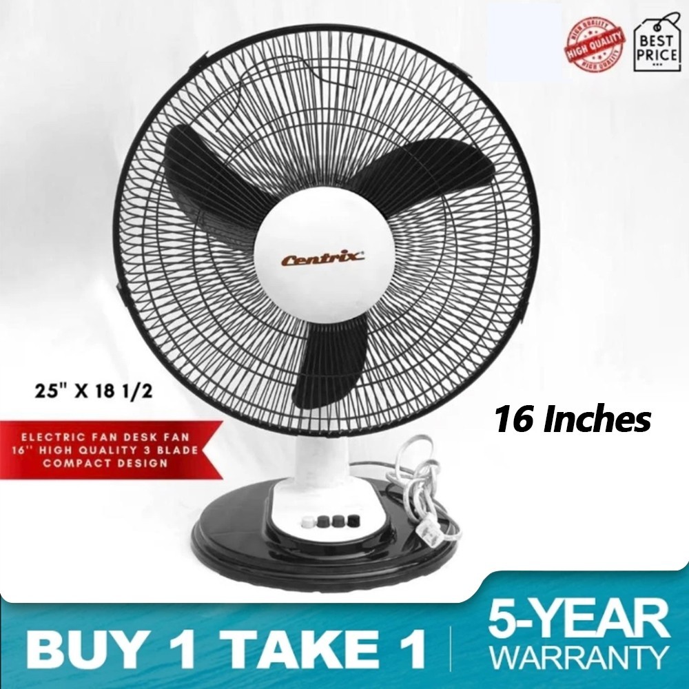 【BUY 1 TAKE 1】Centrix Desk Fan Portable 16Inches Stand Fan Electric Fan ...