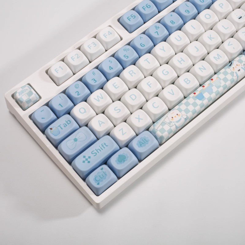 Alice Rabbit Keycaps MOA Profile Round Cute DYE-Sublimation PBT for 68 ...