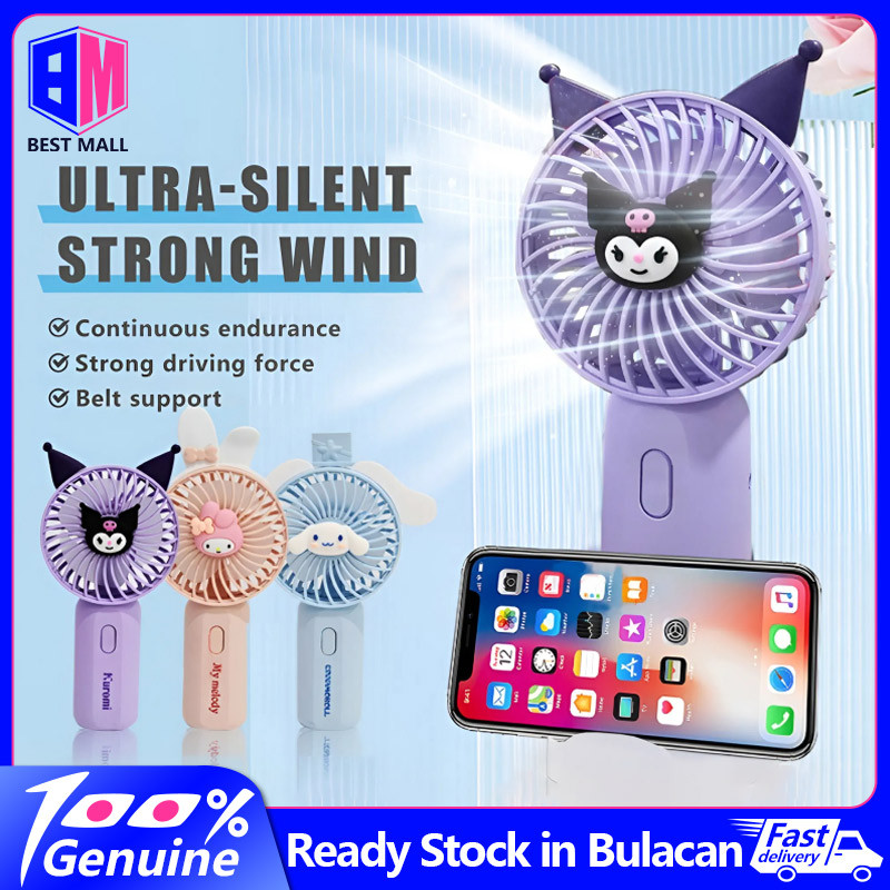 Sanrio Kuromi Kawaii Candy Color Mini Fan USB Rechargeable Summer ...