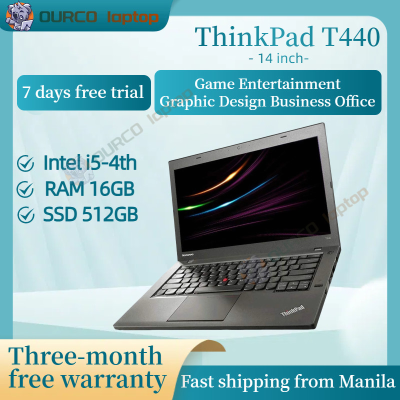 Used Thinkpad T440 8G 16GB RAM 256G 512G SSD Intel Core I5 Bluetooth ...
