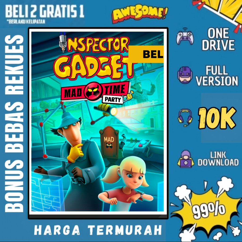 INSPECTOR GADGET MAD TIME PARTY - PC GAME - LAPTOP GAME - PC GAMES - BUY 2 GET 1 FREE - ORIGINAL ...
