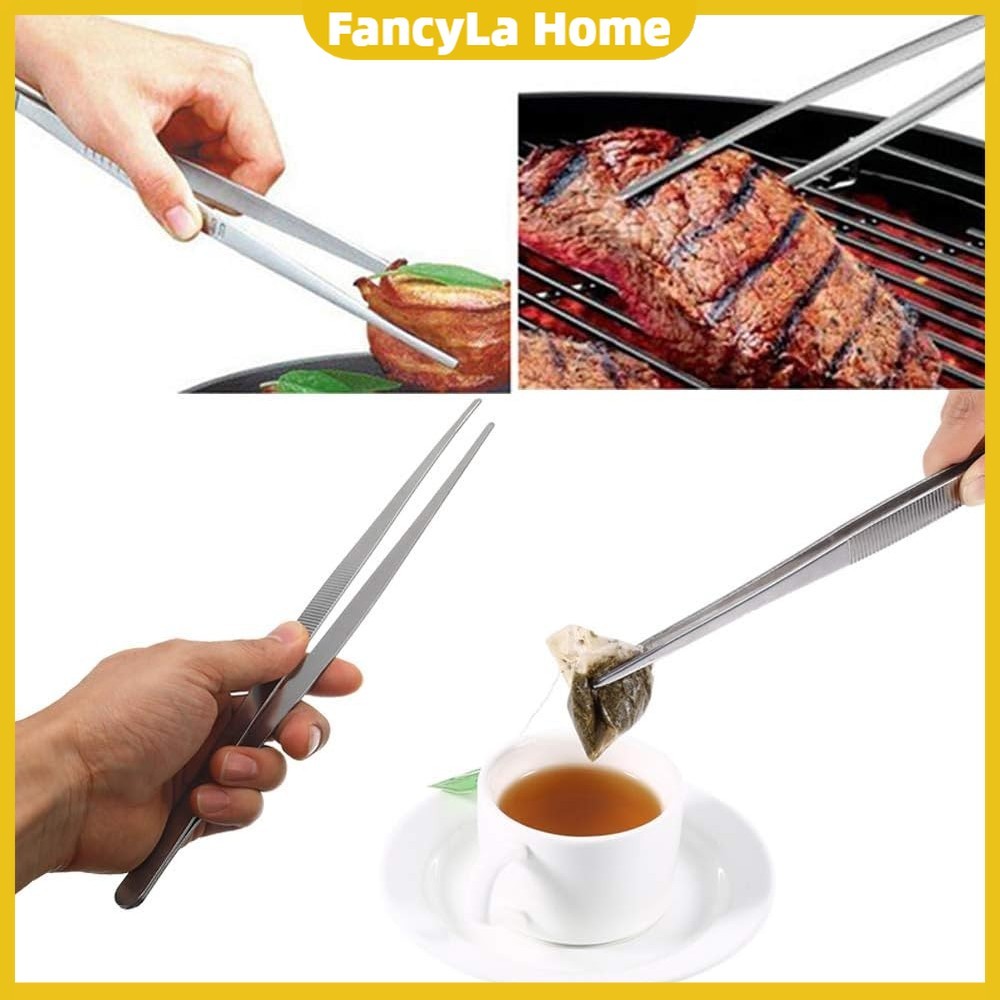 30cm Tweezer Tongs,Kitchen Tweezer Tongs, Extra-Long Stainless Steel ...