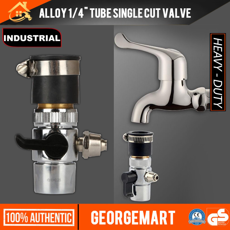 Alloy 1/4" Tube Single Cut Valve Diverter Switch Water Divider ...