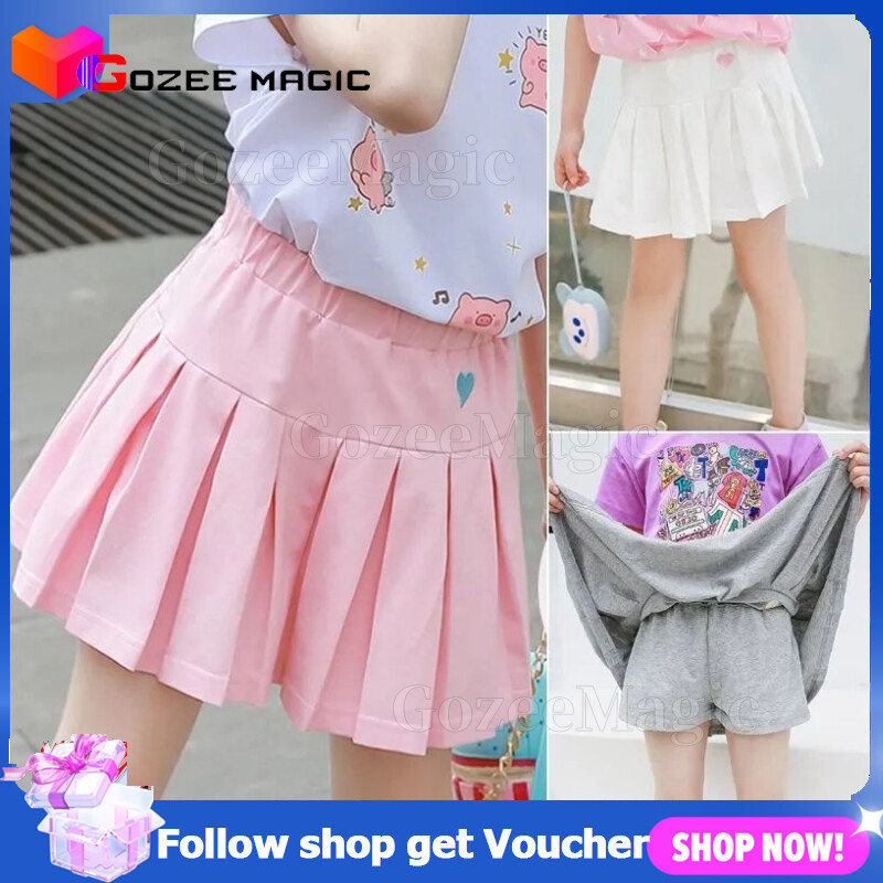 Girls Pleated Skirt Children's Summer Student JK Uniform Short Pleat ...