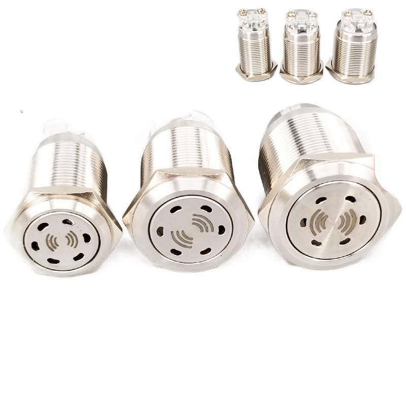 High decibel 16m19mm22mm stainless steel metal buzzer sound and light ...