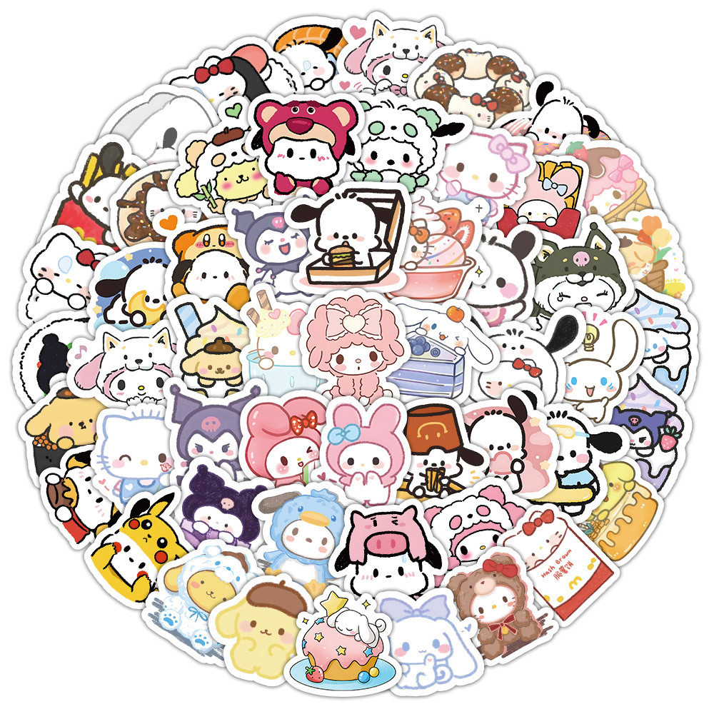 100PCS Q-version Cartoon Cute Sanrio Kuromi Mymelody Mixed Graffiti ... 100PCS Q-version Cartoon Cute Sanrio Kuromi Mymelody Mixed Graffiti ...
