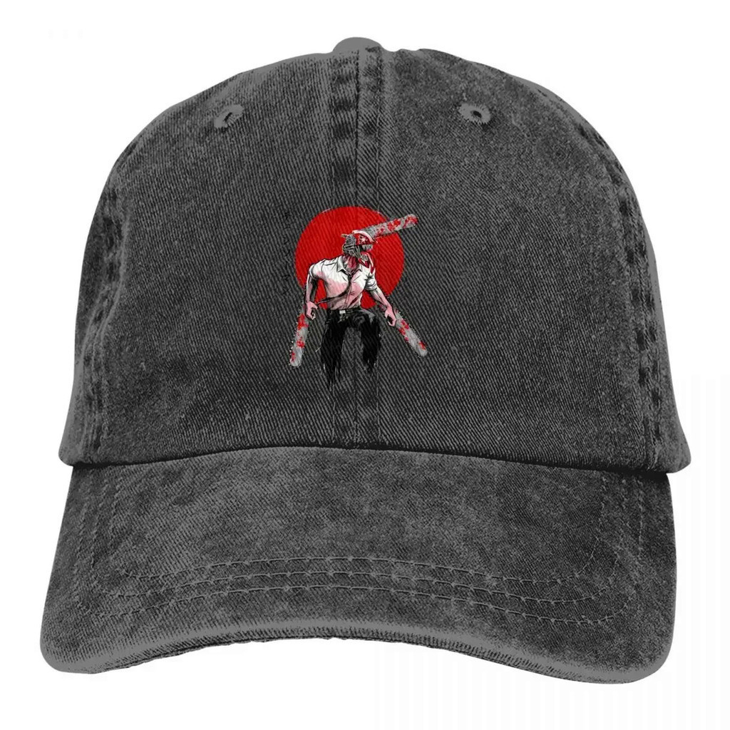 Washed Men's Baseball Cap Red Sun Denji Trucker Snapback Cowboy Caps ...