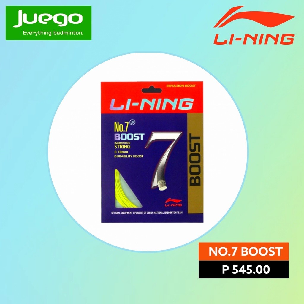 Li-Ning Badminton AXJN 022 2 NO 7 BOOST Badminton Strings Bold Yellow ...
