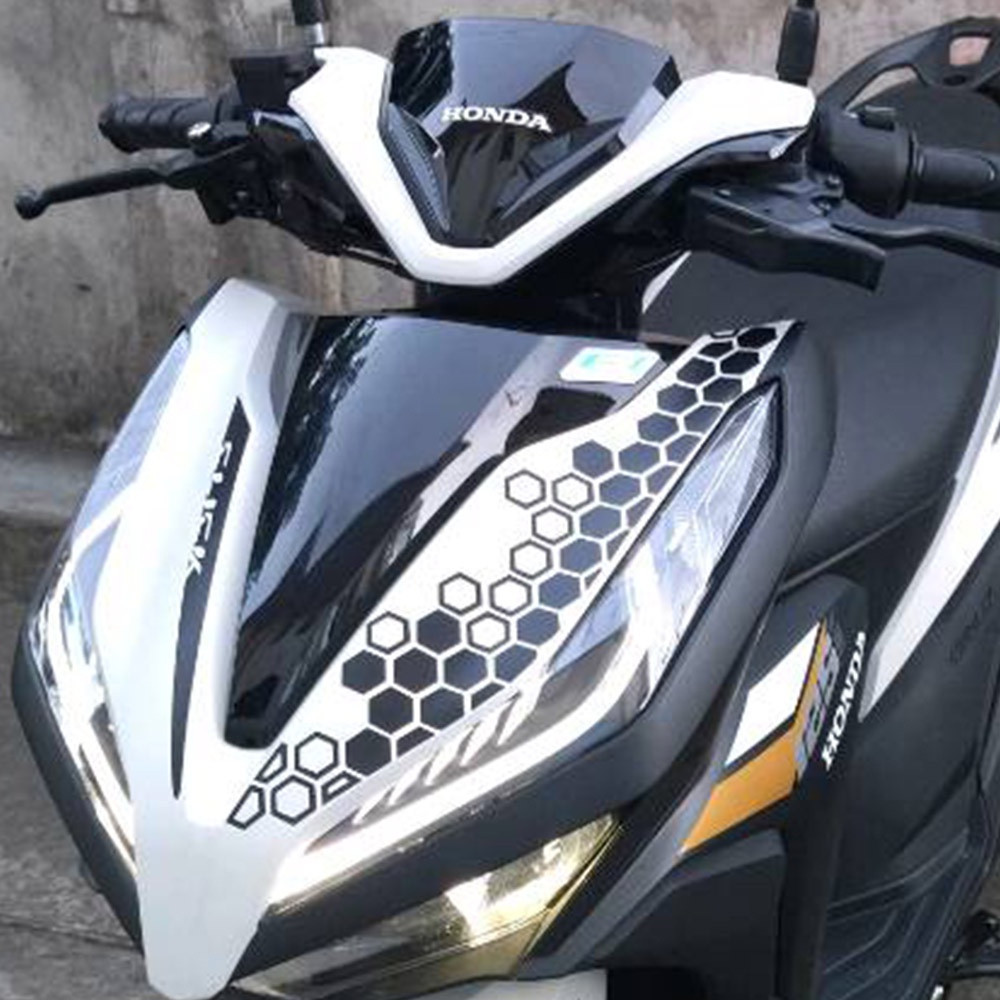 Honeycomb Sticker for Motorcycle Honda Click 125 150 Honda Beat Front ...