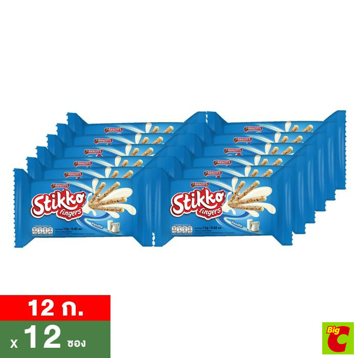 Sticko Fingermilk Vanilla Stick Wafer Filled With Milk And Flavored ...