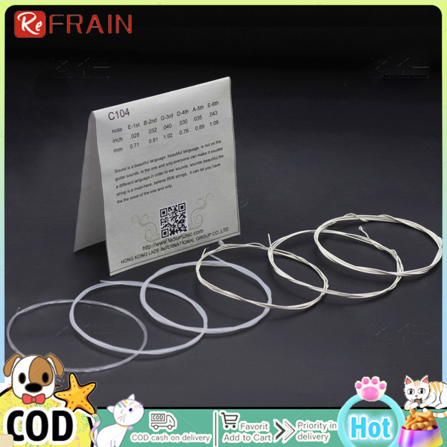 Clearance event!! Nylon Guitar Strings Set Transparent String for ...