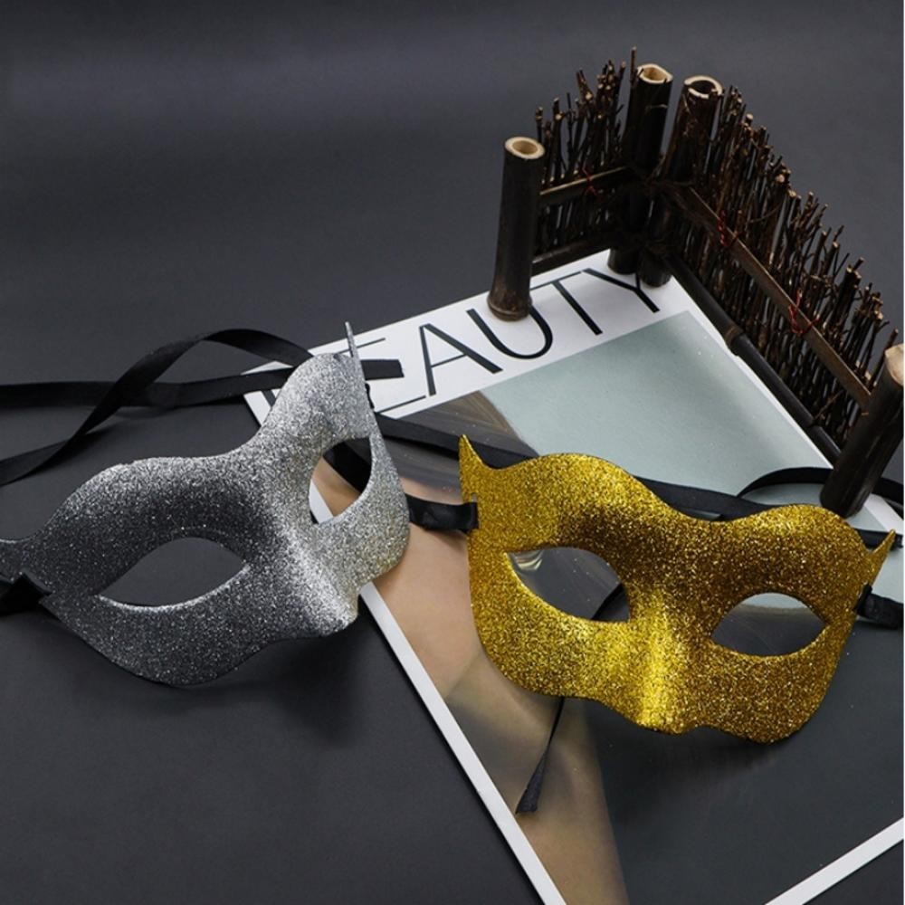 Halloween Frosted Glitter Masquerade Masks Cool Men Adult Kids Fighter ...